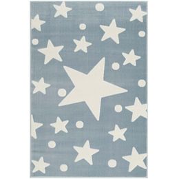 LIVONE Teppich Estrella Stern & Konfetti blau