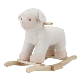 Little Dutch Schaukeltier, Schaukelfigur Little Farm - Kuscheliges Schaukelschaf aus Holz ab 18 Monaten