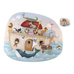 Little Dutch Bodenpuzzle Arche Noah XL FSC: Grosses Kinderpuzzle (44 Teile) - Konzentration & Motorik f&ouml;rdern