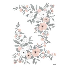 lilipinso Wandsticker L zarte Blumengestecke rosa wei&szlig;
