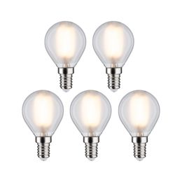 Paulmann LED-Leuchtmittelset Tropfen matt E14 4,8 W 470 lm warmwei&szlig; 5 St&uuml;ck