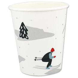Ava & Yves Pappbecher Set Ski Fahrer