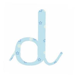 lilipinso Sticker blau Buchstabe d