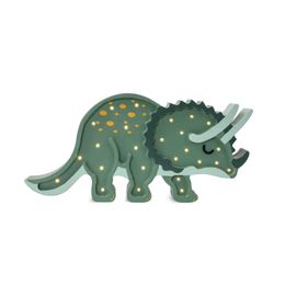 Little Lights Nachtlicht Kinder, Nachtlampe Triceratops-Dinosaurier - 100% Kiefernholz natur