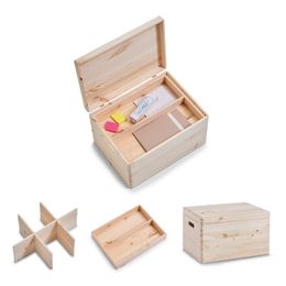 zeller Allzweckkisten-Set naturfarben 3-teilig