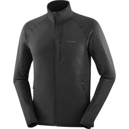 Salomon ESSENTIAL LIGHTWARM Fleecejacke Herren - Gr&ouml;&szlig;e XL - schwarz