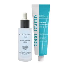 Coco Cloud Cream Cleanser 100 ml + Hyalurons&auml;ure + CBD Feuchtigkeits-Serum 30 ml