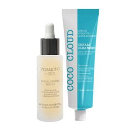 Coco Cloud Cream Reinigungsgel 100ml + Vitamin C + CBD Serum 30ml