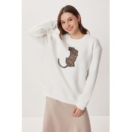 Rundhals Langarm Gestrickter Pullover