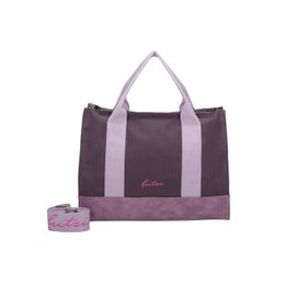 Henkeltasche Fritzi aus Preussen "Canvas Tote Bag", Damen, Gr. B/H/T: 14cm x 29,5cm x 40cm, lila, Baumwolle, unifarben, Taschen, mit verstell- und abnehmbarem Schulter-Riemen