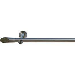 Gardinenstange Indeko "Marbella", silber (edelstahlfarben), L:110cm, Eisen, Gardinenstangen