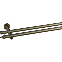 Gardinenstange Indeko "Calais", braun (messing, antik), L:270cm, Gardinenstangen