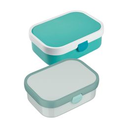 Lunchbox Mepal "Brotdosen mit Einsatz & Gabel Campus 700 ml 2er Set", bunt (cool mint, t&uuml;rkis), ABS-Kunststoff, Lebensmittelaufbewahrungsbeh&auml;lter, Lunchbox