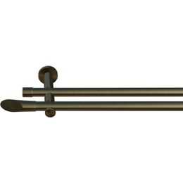 Gardinenstange Indeko "Marbella", braun (messing, antik), L:150cm, Gardinenstangen