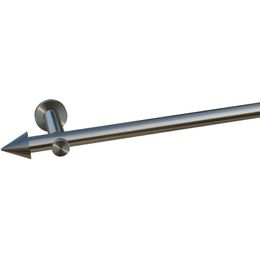 Gardinenstange Indeko "Calais", silber (edelstahlfarben), L:250cm, Eisen, Gardinenstangen