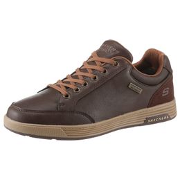 Sneaker Skechers "CAVELL-SPARKMAN", Herren, Gr. 41, braun, Lederimitat, Schuhe Sneaker, Freizeitschuh, Halbschuh, Schn&uuml;rschuh aus wasserabweisendem Material