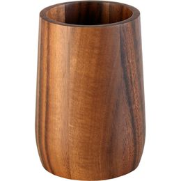 Zahnputzbecher Kleine Wolke "Acaia", braun, B:8cm H:11cm L:8cm, Akazie, Zahnputzbecher, Accessoire Serie in modernen Scandi Farben