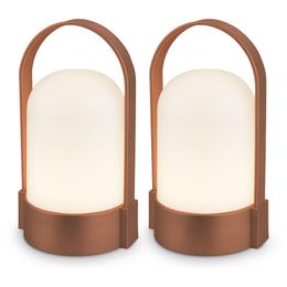 LED Au&szlig;en-Tischleuchte Briloner Leuchten "ASA 7684023", kupferfarben, Leuchten
