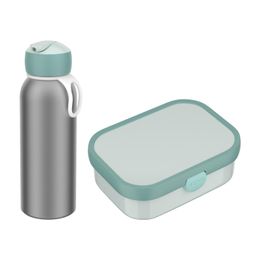 Lunchbox Mepal "Lunchset mit Thermoflasche Campus 2er Set", gr&uuml;n (cool mint), B:2cm H:2cm L:2cm, Kunststoff, Lebensmittelaufbewahrungsbeh&auml;lter, Lunchbox, Sp&uuml;lmaschinengeeignet