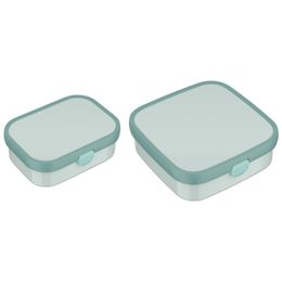 Lunchbox Mepal "Brotdosen-Set Campus (2025) 2er Set", gr&uuml;n (cool mint), B:2cm H:2cm L:2cm, Kunststoff, Lebensmittelaufbewahrungsbeh&auml;lter, Lunchbox, Sp&uuml;lmaschinenfest