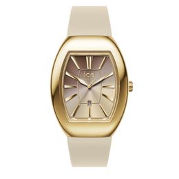 Ice Watch Quarzuhr ICE-WATCH "ICE boliday - Dome - Metal - Small - 3H + Date", naturfarben, Armbanduhren, Damen, Quarzuhr, Armbanduhr, Damenuhr, analog, Datum, Silikonarmband