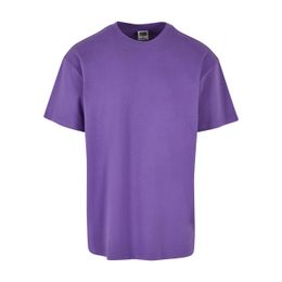 T-Shirt Urban Classics "Urban Classics Herren Heavy Oversized Tee", Jungen, Gr. L, lila (ultraviolet), 100% Baumwolle, unifarben, oversize, Rundhals, Shirts T-Shirt