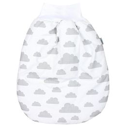 Babyschlafsack TUPTAM "Strampelsack Baby Strampelsack mit Bund f&uuml;r M&auml;dchen und Jungen" Gr. 6 bis 12, wolken grau, Schlafs&auml;cke, Baby, L: 80cm, Obermaterial: 100% Baumwolle CO., L:80cm