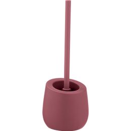 WC-Garnitur Wenko "Badi", rosa (altrosa, schwarz), H:38cm L:13,5cm &Oslash;:13,5cm, Keramik, Reinigungsb&uuml;rsten, Keramik
