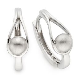Paar Creolen Firetti "Schmuck, Geschenk, Creolen Silber rhodiniert", silberfarben, Ohrringe, Damen, 14mm, Silber 925 (Sterlingsilber)