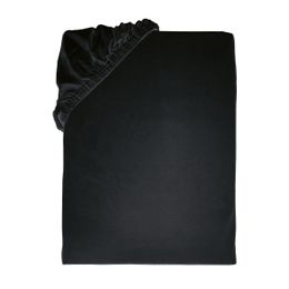 Spannbettlaken Tom Tailor HOME, schwarz, L:200cm, Jersey, Obermaterial: 100% Baumwolle, Bettlaken, Spannbettlaken