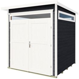 Gartenhaus Weka "265 Gr. 2, 21 mm, anthrazit", grau (anthrazit), Fu&szlig;boden im Gartenhaus, ohne R&uuml;ck- und Seitenwand, ohne Dacheindeckung, Massivholz, Gartenh&auml;user, Gartenhaus