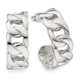 Paar Creolen "Schmuck Geschenk Edelstahlohrringe", silber (edelstahlfarben), ANISTON JEWELRY & WATCHES, Ohrringe, Damen, 23mm, Edelstahl