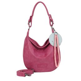 Schultertasche Fritzi aus Preussen "Fritzi Hobo", Damen, Gr. B/H/T: 10cm x 31cm x 33cm, lila (beere), Lederimitat, unifarben, Taschen Schultertasche, mit abnehmbaren Schultergurt