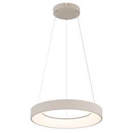 Globo LIGHTING H&auml;ngeleuchte "GALLEGOS", sandfarben matt, 1, &Oslash; 50cm H: 120cm, 1 Stk., Leuchten, LED H&auml;ngeleuchte f&uuml;r Esszimmer sandfarben, H&auml;ngeleuchte
