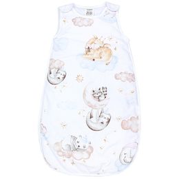 Babyschlafsack TUPTAM "Kugelschlafsack Baby Ganzjahres Schlafsack Wattiert" Gr. 56, tiere auf wolken, Schlafs&auml;cke, Baby, L: 62cm, Obermaterial: 100% Baumwolle CO., L:62cm