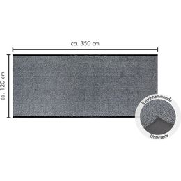 Fu&szlig;matte ANDIAMO "Easy, Made in Netherlands", grau (hellgrau), B:120cm H:5mm L:350cm, Kunstfaser, Teppiche, Schmutzfangl&auml;ufer, Schmutzfangmatte, rutschhemmend, Innen- und &uuml;berdachten Au&szlig;enbereich