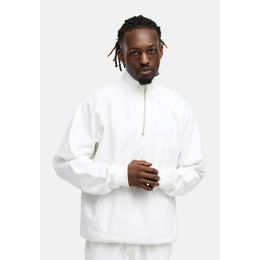 Sweatshirt DAILY COTTON "Daily Cotton Sweatshirt OVERSIZE HALF-ZIP", Jungen, Gr. M, sanftes wei&szlig;, cream, Obermaterial: 100% Baumwolle CO., Sweatshirts Sweatshirt