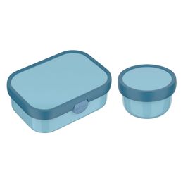 Lunchbox Mepal "Obst- und Bentobox Campus (2025) 300 & 750 ml 2er Set", blau (cool blau), B:2cm H:2cm L:2cm, Kunststoff, Lebensmittelaufbewahrungsbeh&auml;lter, Lunchbox, Sp&uuml;lmaschinengeeignet