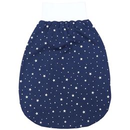 Babyschlafsack TUPTAM "Strampelsack Baby Strampelsack mit breitem Bund Unwattiert" Gr. 6 bis 12, blau (sterne dunkelblau), Schlafs&auml;cke, Baby, L: 80cm, Obermaterial: 100% Baumwolle CO., L:80cm