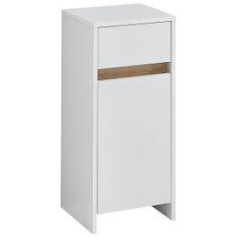 Unterschrank SAPHIR "Quickset 100, Badschrank 32,4 cm, 1 T&uuml;r und 1 Schublade", wei&szlig;, B:32,4cm H:73,8cm T:32,2cm, Holzwerkstoff, Schr&auml;nke, Unterschrank, Badezimmerschrank, 1 Einlegeboden, 73,8 cm hoch, mit Akzentfuge