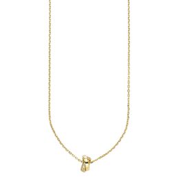 Kette mit Anh&auml;nger "Schmuck Geschenk Kette gelbgoldfarben vergoldet mit Anh&auml;nger", gelbgoldfarben, kristallwei&szlig;, ANISTON JEWELRY & WATCHES, Halsketten, Damen, Silber 925 (Sterlingsilber), L: 45 B: 0,9mm, mit Zirkonia (synth.), B:0,9mm