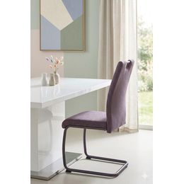 Freischwinger Hela "FLORENZ", wildberry, wildberry, wildberry, B:43cm H:97,5cm T:61cm, Metall, Polyester, Stoff, St&uuml;hle, Freischwinger, Rundrohrgestell Matching Colour, gepolstert, mit Griff