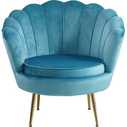 Loungesessel Salesfever "Clam - Design Cocktailsessel", blau, B:76cm H:78cm T:76cm, 100% Polyester, Sessel, Prachtvoll extravagantes Design im Muschel-Look