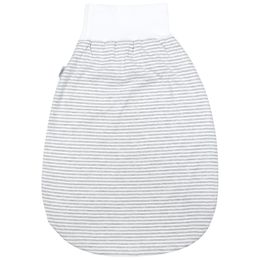 Babyschlafsack TUPTAM "Strampelsack Baby Strampelsack mit breitem Bund Unwattiert" Gr. 6 bis 12, grau (streifenmuster grau), Schlafs&auml;cke, Baby, L: 80cm, Obermaterial: 100% Baumwolle CO., L:80cm