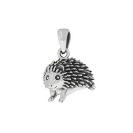 Kettenanh&auml;nger Vivance "925/- Sterling Silber oxidiert Igel", wei&szlig;, Schmuckanh&auml;nger, Damen, one-size, Silber 925 (Sterlingsilber), 1,8 g, Kettenanh&auml;nger