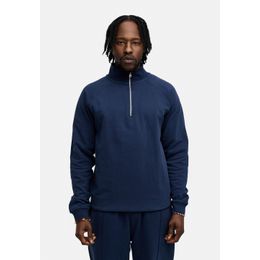 Sweatshirt DAILY COTTON "Daily Cotton Sweatshirt OVERSIZE HALF-ZIP", Jungen, Gr. L, navy washed, Obermaterial: 100% Baumwolle CO., Sweatshirts Sweatshirt