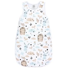 Babyschlafsack TUPTAM "Kugelschlafsack Baby Ganzjahres Schlafsack Wattiert" Gr. 56, igel hase beige mineralgr&uuml;n, Schlafs&auml;cke, Baby, L: 62cm, Obermaterial: 100% Baumwolle CO., L:62cm