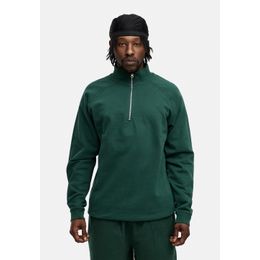 Sweatshirt DAILY COTTON "Daily Cotton Sweatshirt OVERSIZE HALF-ZIP", Jungen, Gr. L, gr&uuml;n washed, Obermaterial: 100% Baumwolle CO., Sweatshirts Sweatshirt