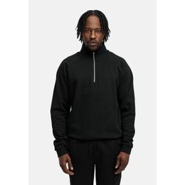 Sweatshirt DAILY COTTON "Daily Cotton Sweatshirt OVERSIZE HALF-ZIP", Jungen, Gr. L, schwarz, Obermaterial: 100% Baumwolle CO., Sweatshirts Sweatshirt