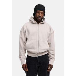 Kapuzensweatjacke DAILY COTTON "Daily Cotton Sweatjacke OVERSIZE ZIPPER-HOODIE BOXY-FIT", Jungen, Gr. L, grau washed, Obermaterial: 100% Baumwolle CO., Sweatjacken